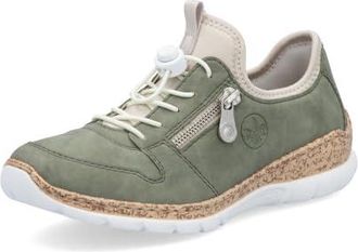 Rieker Femme Baskets N42G0, Dame Baskets Basses,Semelle intérieure Amovible,Chaussures de Rue,Loisirs,Sport,Vert (grün / 52),41 EU / 7.5 UK