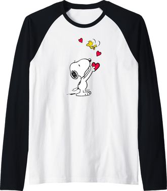 Peanuts Snoopy Mein Herz ist bei Dir rot Raglan