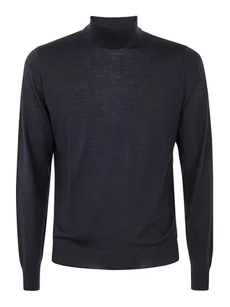 Drumohr Pull Col Roul&eacute; - Bleu