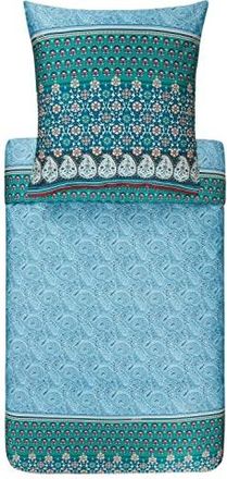 Bassetti Mako-Satin Bettwäsche-Garnitur Laglio Farbe Grün V1 Größe 135x200cm+80x80