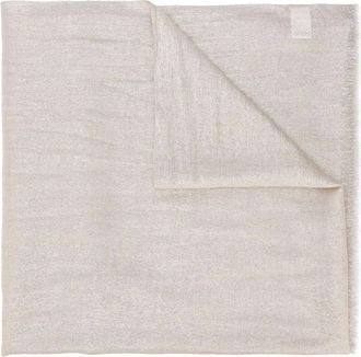 Brunello Cucinelli Femme, Accessoires, Beige, Taille: ONE Size Sciarpa orli sfrangiati