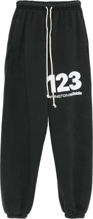 RRR123 pantalon de jogging à logo imprimé - Noir