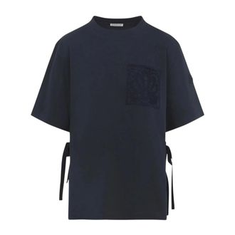 Moncler Femme, Tops, Bleu, Taille: 38 FR T-shirt SS