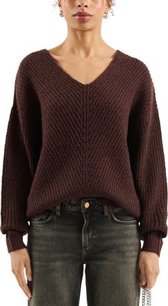 QS by s.Oliver Strickpullover mit V-Auschnitt