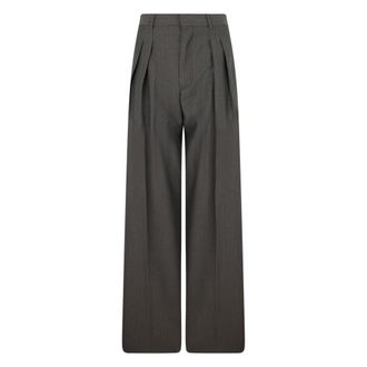 Bottega Veneta Femme, Pantalons, Gris, Taille: 32 FR Pantalon &agrave; carreaux ample