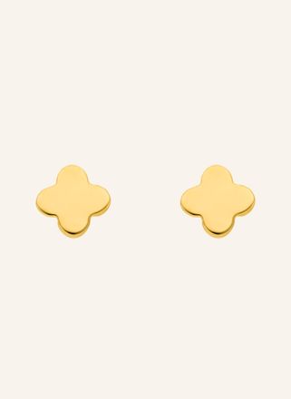 Leaf Ohrstecker Mini Clover Aus 14 Karat Gelbgold gold