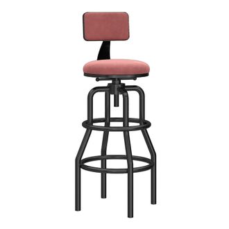 Generic Hohe Barhocker, Tresenhocker, h&ouml;henverstellbarer Drehhocker mit R&uuml;ckenlehne/H&ouml;he 78 cm