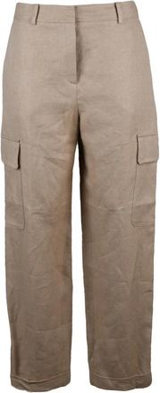 Eleventy Femme, Pantalons, Beige, Taille: 40 FR Cargo Wide Pantalons
