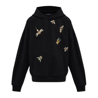Balmain Sweatshirt mit Applikationen - - Sweatshirts & Hoodies - Herren - Schwarzk - M