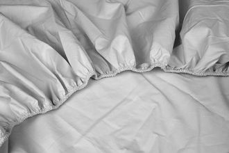 Kayori Shizu Perkalspannbettlaken 40cm Steg Gr&ouml;&szlig;e 80-90x200cm Farbe Silbergrau Uni Einfarbig Topper Baumwolllaken Betttuch Percale-Baumwolle Spannbetttuch Bo