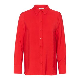 Inwear Rotes Hemd mit Kragen und Kn&ouml;pfen - - Blouses & Shirts - Damen - Rot - 2XS