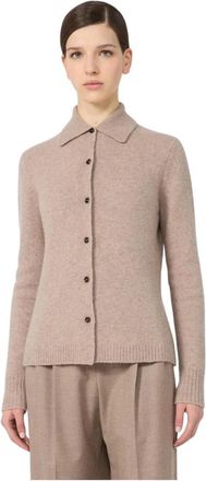 Max Mara Cardigan Durante - Femme - Pulls - Beige - Taille: 42 FR