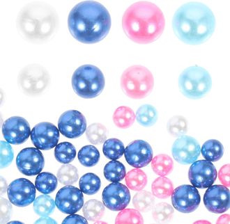 BESPORTBLE K&uuml;nstliche Perlen Vasenf&uuml;ller 3 St&uuml;ck aus Kunststoff Ungebohrte Schwimmende Perlen in Pink Dunkelblau und Wei&szlig; f&uuml;r Tischdekoration und Selbstgemacht B