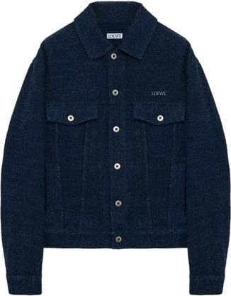 Loewe Veste Trucker en coton brillant m&eacute;lang&eacute;