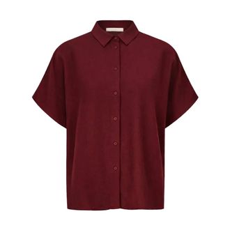 By-Bar Amsterdam Barley Viskose Bluse - - Blouses & Shirts - Damen - Rot - M