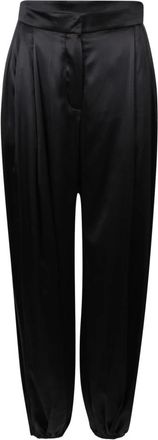 Nina Ricci Femme, Pantalons, Noir, Taille: 36 FR Pantalon Sarouel en Satin de Soie