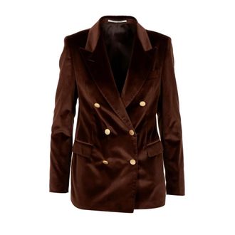 Tagliatore Velvet Blazer - - Jackets - Damen - Braun - 2XL