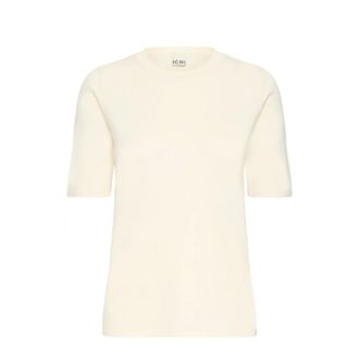 Ichi Ichi, Femme, Pulls, Beige, Taille: 42 FR Tricot &agrave; col rond