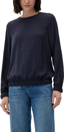 s.Oliver Damen Blusen Langarm, Blau, 48 EU