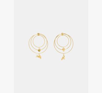 Kate Spade New York Kate Spade Secret Garden Charm Creolen f&uuml;r Frauen in Gold Mehrfarbig