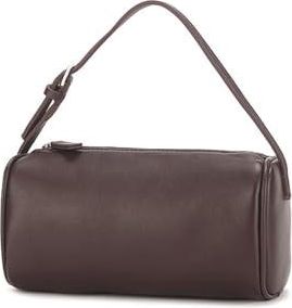 Generic Sac à main cylindrique en cuir pour femme, pochette classique, fermeture éclair lisse et bandoulière réglable, convient pour un usage quotidien, les p
