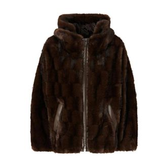 Pinko Pinko - Veste &agrave; capuche Cadetia - Femme - Vestes - Brun - Taille: 42 FR