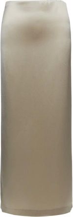 Wakakuu Icons Femme, Jupes, Beige, Taille: 40 FR Satin Skirt Modena Long