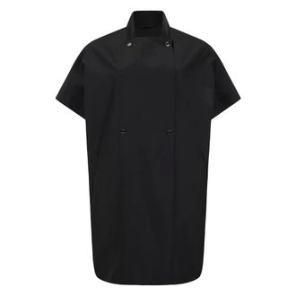 Moorer Femme, Blouses et Chemises, Noir, Taille: 46 FR Trench Manches Courtes