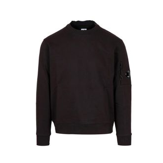 C.P. Company Diagonal Raised Fleece Crewneck Lens Sweatshirt - - Sweatshirts & Hoodies - Herren - Schwarzk - L