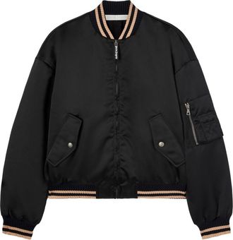 Palm Angels veste bomber à logo incurvé - Noir