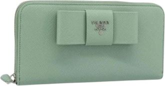 Prada Portefeuille Vintage Pre-owned - Femme - Pre-owned - Vert - Taille: ONE Size
