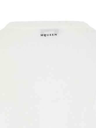 Alexander McQueen Skull-Print Cotton T-Shirt - White