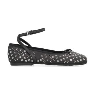 Michael Kors Ballerines clout&eacute;es avec bride &agrave; la cheville - Femme - Chaussures - Noir - Taille: 41 EU