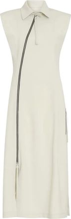 Gloria Coelho collared midi dress - Nude