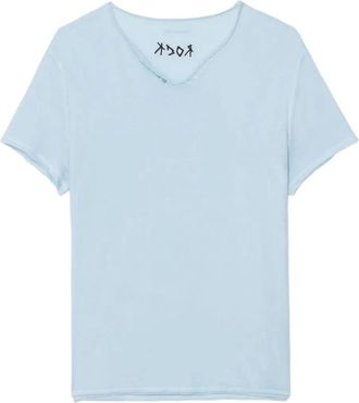 Zadig&Voltaire T-shirt Monastir Rock - Homme - Tops - Bleu - Taille: XL