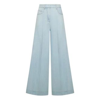 Simona Corsellini Femme, Jeans, Bleu, Taille: 36 FR Jean Denim Large Jambe Bleu Clair