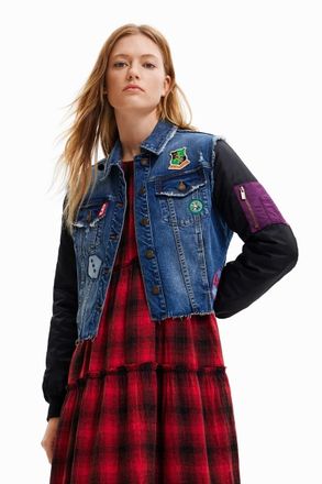 Desigual Damen Chaq_buddy, 5008 Denim Dark JACKET, Blau, XL EU