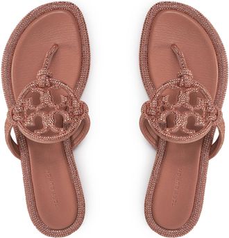 Tory Burch Zehentrenner Tory Burch Miller Knotted Pave 152177 Rosa