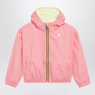 K-Way Wendbare Jake Jacke Rosa/Limettengelb