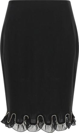 Rotate Rotate Birger Christensen - Jupe &agrave; volants en mousseline - Femme - Jupes - Noir - Taille: 44 FR