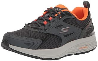 Skechers Homme GOrun Consistent-Athletic Workout Running Walking Shoe Sneaker with Air Cooled Foam Basket, Gris/Orange, 42.5 EU X-Large