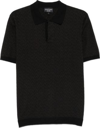 Emporio Armani Schwarze Seide & Nylon T-shirts Polos - - Tops - Herren - Schwarzk - XL