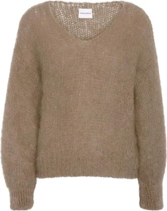 Americandreams Americandreams, Femme, Pulls, Brun, Taille: 44 FR Pull en Mohair Milana Ls Marron Moyen