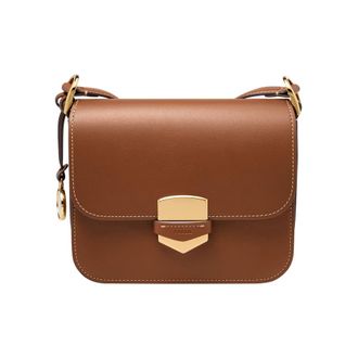 Fossil Damentasche Lennox, glattes Rindsleder Flap Crossbody, braun, L: 20,3 cm, B: 5,7 cm, H: 17,1 cm, ZB1924200