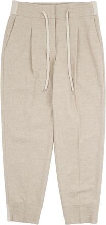 PESERICO Femme, Pantalons, Beige, Taille: 40 FR Wide Pantalons