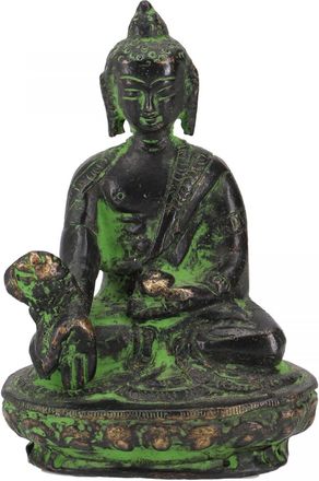 Guru Shop Buddha Statue aus Messing Medizin Buddha 8 cm - Modell 4