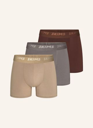 SKIMS Skims 3er-Pack Boxershorts Skims Stretch braun