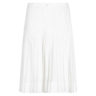 Low Classic Plisse-Midirock - - Skirts - Damen - Wei&szlig; - S