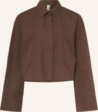 Y.A.S. Cropped-Hemdbluse braun