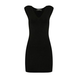 Dsquared2 Femme, Robes, Noir, Taille: 38 FR Robe à col en V